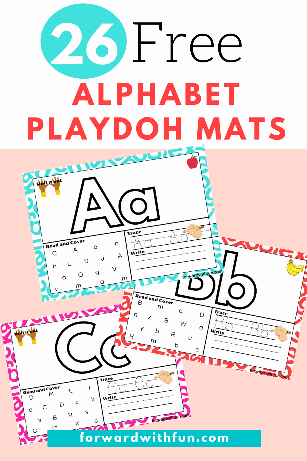 Free Alphabet Playdough Mats That Teach Letters In 4 Ways - Forward ...