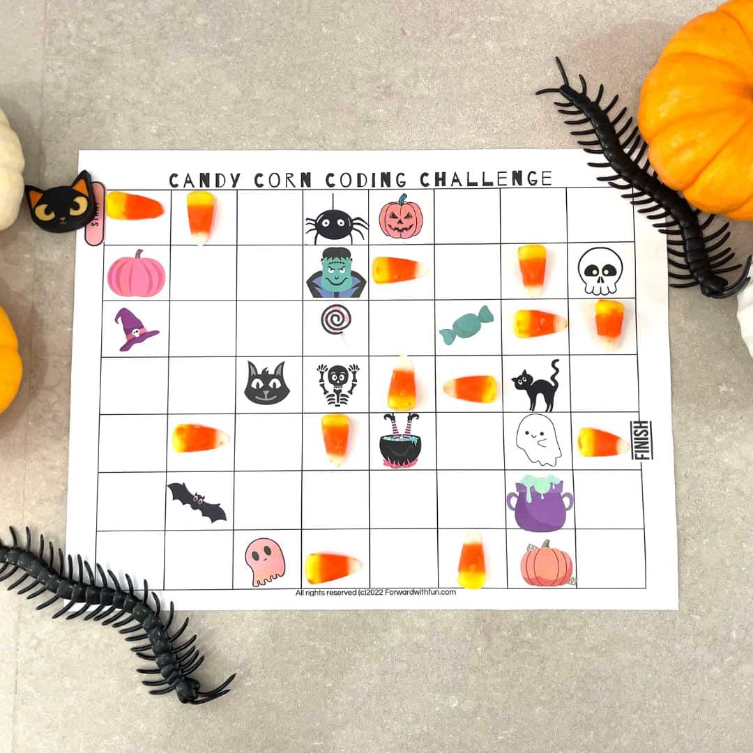 Coding In Kindergarten: Candy Corn STEM Challenge (Free) - Forward With Fun