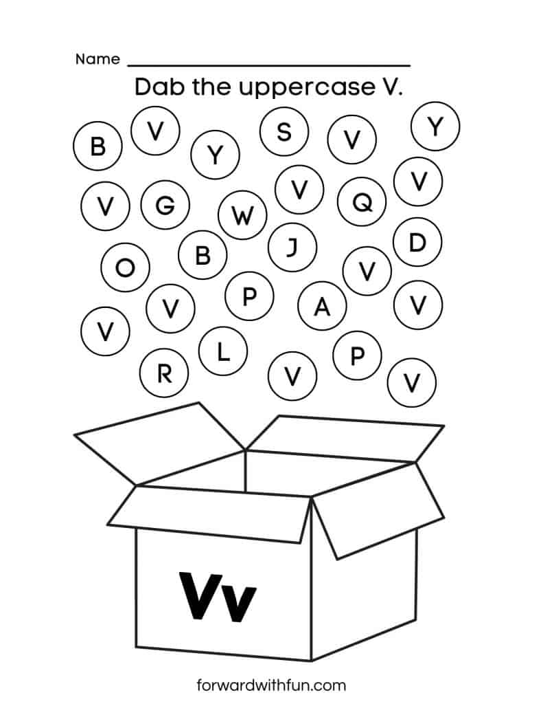Free Letter V Worksheets Phonics Writing Forward With Fun