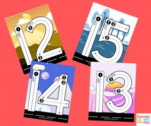 Trace Numbers to 20 with Cars- Free Road Mats - Forward With Fun