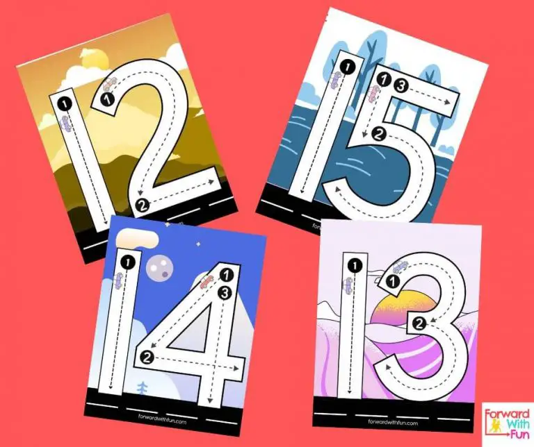 Trace Numbers to 20 with Cars- Free Road Mats - Forward With Fun