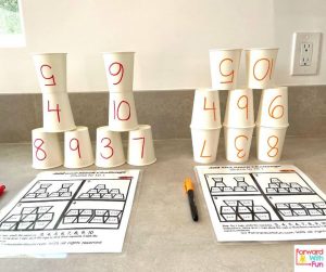 Addition Cups Stack: STEM Building Challenge - Forward With Fun