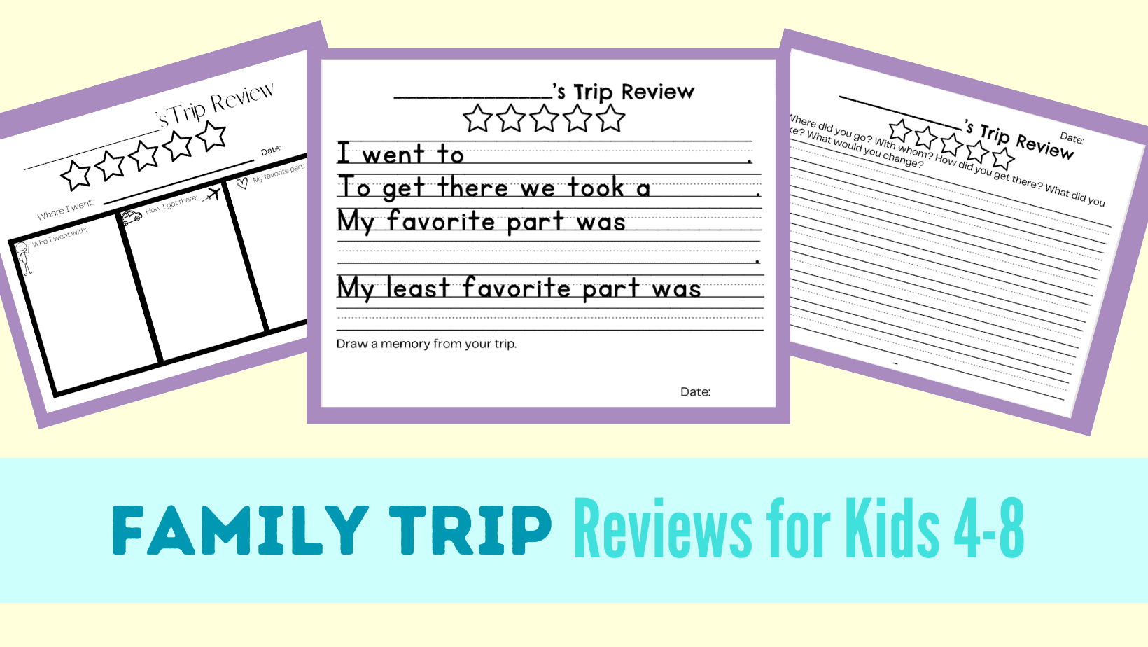 Capturing Family Trip Memories With A Free Vacation Worksheet