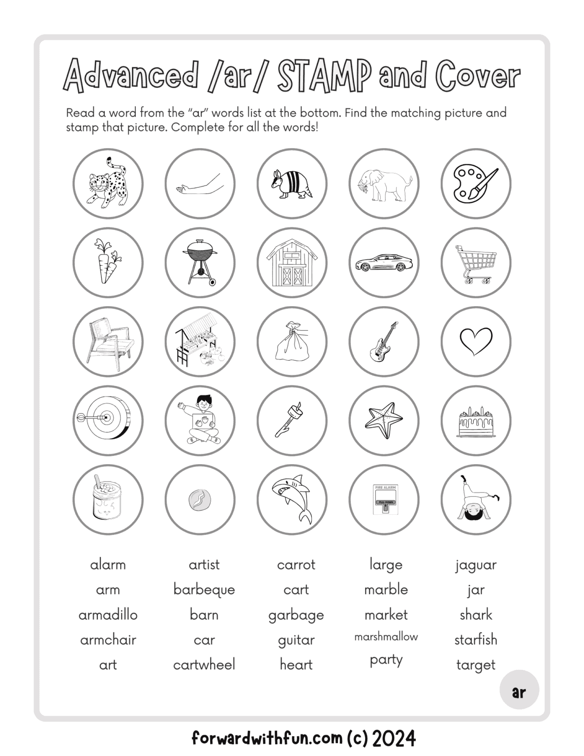 Free AR Word List and More! - Forward With Fun